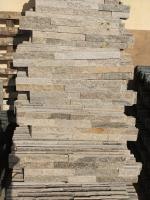 China Pink Quartzite Split Face Stone Cladding Thin Veneer 600x150mm Natural Split Surface for sale