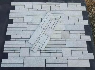 China Snow White Quartzite Culture Stone,Flamed Quartzite Stone Panels,White Stacked Stone,Natural Stone Cladding for sale