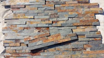 China China-Mehrfarbenspalten-Gesichts-Schiefer-Stein-Umhüllung, rostiger Schiefer-Zclad Staplungsstein, Schiefer Ledgestone, Kultur-Stein zu verkaufen