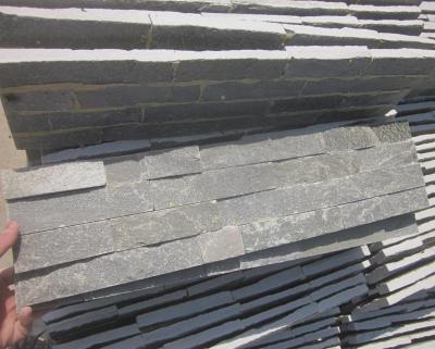 China Grey Split Face Stone Cladding,Riven Slate Stacked Stone,Grey Slate Culture Stone,Real Stone Veneer,Stone Ledger Panels for sale