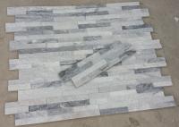 China Silver Cloud Quartzite Stacked Stone Cladding 600x150mm Natural Split Thin Veneer for sale