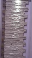 China White Serpeggiante Marble Ledgestone 600x150mm Natural Split Wall Cladding for sale