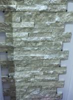 China White Serpeggiante Marble Ledgestone 600x150mm Natural Split Wall Cladding for sale