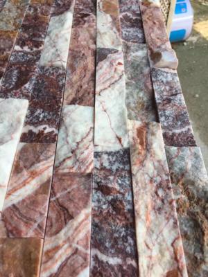 China Red Dragon Jade Marble Culture Stone,Glory Purple Marble Stone Cladding,Purple Cream Stone Panel,Pink Jade Stacked Stone for sale