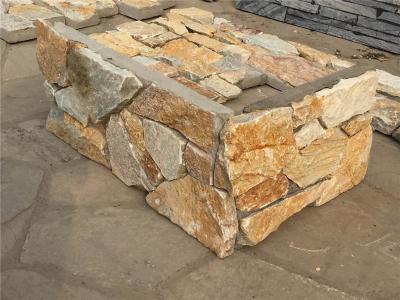 China China-Kalkstein-Hauptbuch-Platten, gelber Zclad Staplungsstein, Naturstein-Umhüllung, Wände im Freien, Kultur-Stein zu verkaufen