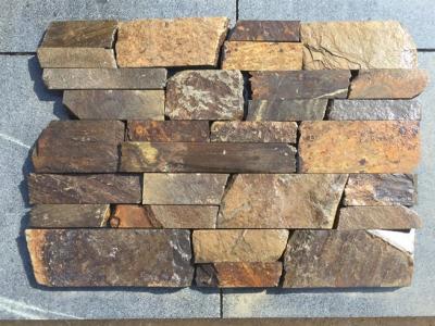 China Rostige Sandstein-Wand-Umhüllung, natürlicher Stützmauer-Stein, gelegentlicher Staplungsstein, Rost-Wand-Fliesen, Sandstein-Wand zu verkaufen