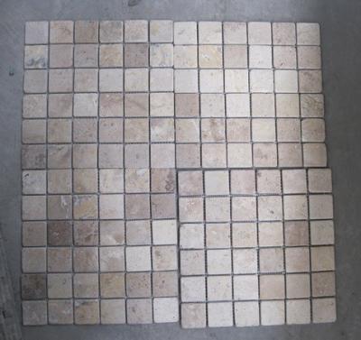 China Chinesisches Travertin-Mosaik, Steinmosaik-Fliesen, Mosaik-Wand-Stein, Marmor-/Kalkstein-Mosaik-Fliese zu verkaufen