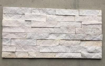 China Weißer Sandstein Ledgestone, weißer Kultur-Stein, Staplungssteinplatten, Steinumhüllung zu verkaufen