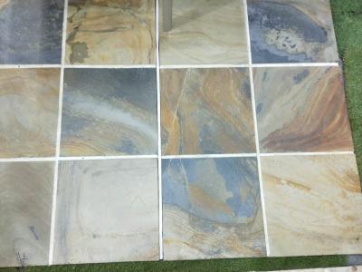 China Tejas multicoloras de la pizarra de China, pavimentadoras de la pizarra del moho, piedras partidas del patio de la pizarra, calzada del patio en venta
