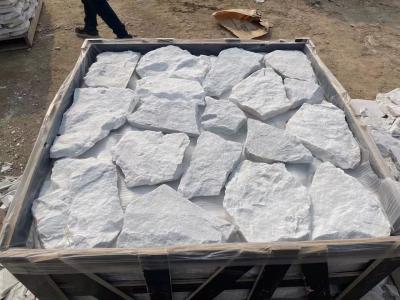 China White Marble Irregular Random Flagstone for Wall, Loose Stone Wall Cladding en venta