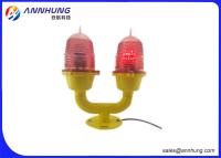 China Red LED Double Aviation Warning Light 4W 32.5cd with Steady/Flash Modes for Obstruction Safety for sale