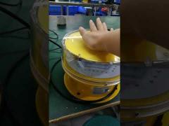 LEDの二重白く赤い中型の強度の航空障害物表示燈の紫外線保護粉は塗った