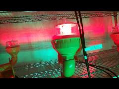 Hoofd / stand-by rode LED lage intensiteit dubbel licht FAA L-810 zonne-luchtvaartlamp
