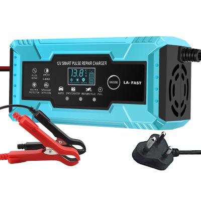 China CE RoHS FCC Certified 12V/20A Automatic Intelligent Pulse Repair Battery Charger with SCP Function and Digital Display for sale