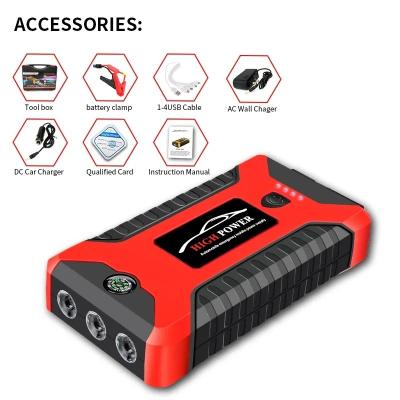 Quality Portable 12V Car Emergency Start Power Car Jumper Starter with Pure Sine Wave for sale