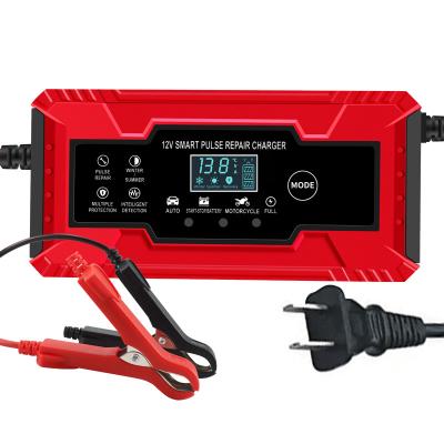 China 12V 6A 8A 10A 15A Motorcycle Ebike Lead-acid Intelligent Repair Charger with Output Power 125W and Current Protection for sale
