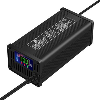 China Customized 48V 8A Tricycle Scooter LiFePO4 Li-ion Battery Charger with Aluminum Case Electric AC100-240V 50/60Hz Input Voltage for sale