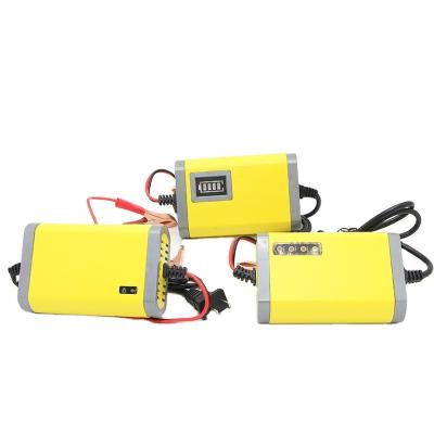 China 12V 10A Car Motorcycle Battery Charger Full Automatic with Connector Protection and 125W Output Power 7-200AH EU US UK AU for sale