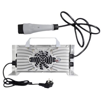 China E-forklifts Aluminum Shell Digital Display Charger 48V Lithium Iron Phosphate 58.4V10A 20A30A Intelligent Power-off Fast Charging for sale