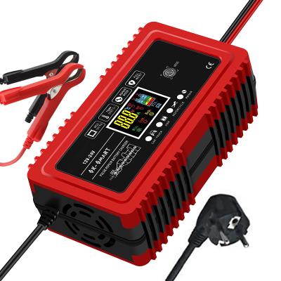 China 12V/20A Car Motorcycle Full Automatic Lead Acid Battery Charger 24V 6A with LCD Display HIGH POWER AND EFFICIENCY for sale