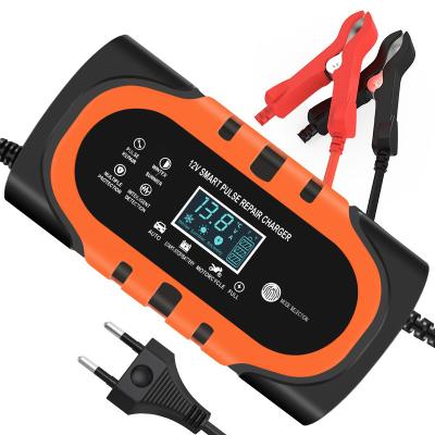 China 12V 10A Intelligent Pulse Repair Battery Charger for 4-100ah Battery Pack Home Security System and Power Supply Adapter for sale