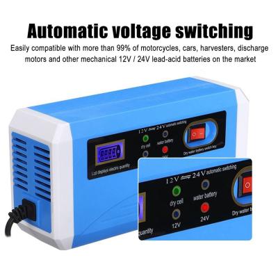 China 12V/24V Output PC Fireproof Material Intelligent Car Battery Charger 2024 Automatic Smart Charger 12A/6A for and Products for sale