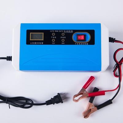 China 12V 12A 24V 6A Intelligent Pulse Repair Battery Charger for Automobiles and Motorcycles Overvoltage Protection Included for sale