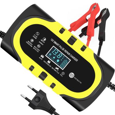 China 2024 Automatic Maintainer Motorcycle/Scooter Battery Charger 12V 10A 20A Smart Charging Pulse with PC Fireproof Material for sale