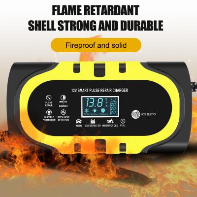 China 2024 Automatic Maintainer Motorcycle/Scooter Battery Charger 12V 10A 20A Smart Charging Pulse with PC Fireproof Material for sale