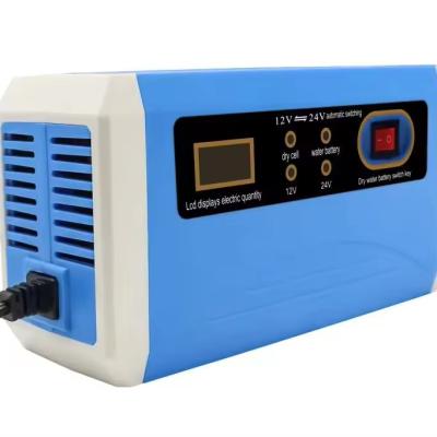 China 12V10A 24V10A GEL AGM Lead Acid Battery Charger with ABS Shell Sweeper Golf Cart Forklift Motorcycle Current Protection for sale