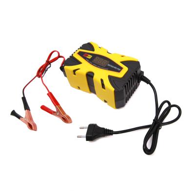 China 12V 6A Automatic Portable Car Battery Charger for GEL AGM Lead Acid Battery Private Mold Yes Connector Current Protection for sale