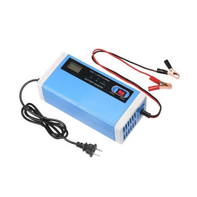 China 12V/24V 10A LCD Smart Fast Car Battery Charger for Motorcycle Lead-Acid AGM GEL Batteries Intelligent Charging 125W Power for sale