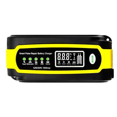 China 125W Output Power Full Intelligent Automatic Repair Battery Charger for 12V 10A Quick Charging Car Battery and Motorcycle for sale