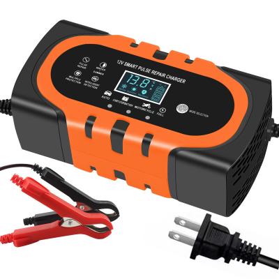 China 12V 10A Fast Car Battery Charger Full Automatic Intelligent Power Pulse Repair Chargers Digital LCD Display Private Mold for sale