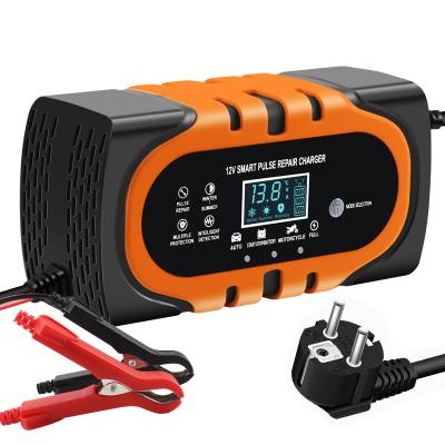 China 15W/10W/7.5W/5W Automatic Identification Lead Acid Pulse Repair Battery Charger for 12V Motorcycle and Car Private Mold for sale