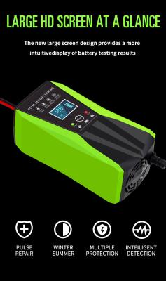China Fast Charging Three-Stage Smart 12V Lead-Acid Battery Charger with 125W Output Power and Smart Select Mode for sale