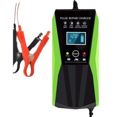 China Connector Current Protection 24V 36V 48V 12V 5A 6A Motorcycle Car Battery Charger Pulse Repair for Lead Acid Battery for sale