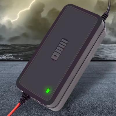 China 125W 7-Stage Lead-Acid Battery AGM LiFePo4 Lithium Battery 12V 24V Motorcycle Car Charger with PC Fireproof Material for sale