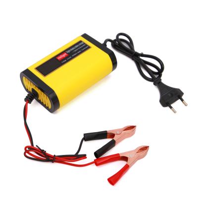 China 125W 12V 24V 10A 5A Motorcycle Battery Charger with High Charging Efficiency and Powerful Repair Function for sale