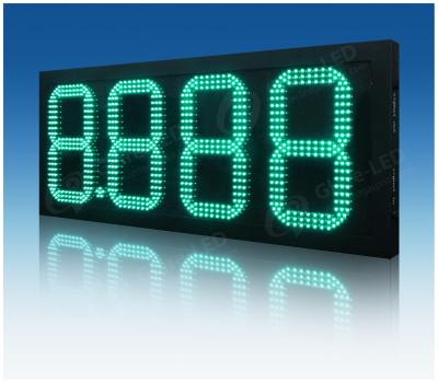 China 8.888 Green/red Led Gas Station Price Signs For Petrol Station With Double Sided Pole Sign for sale