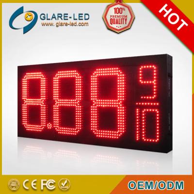 China Custom digit number  88.88 red led fuel price sign display board for sale