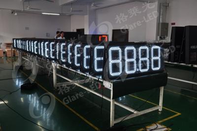 China Waterproof digital channel LED screen oil price sign for gas station for sale