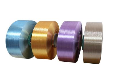 중국 다 색깔 폴리에스테 필라멘트 털실, 완전히 당겨진 회전된 폴리에스테 털실 100D/72F 판매용