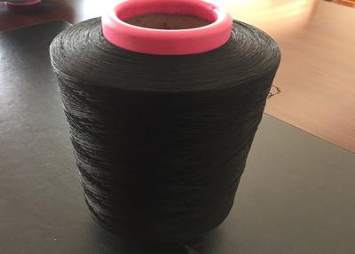 China 300D / 96F fio industrial do poliéster da categoria do fio do poliéster DTY/AA, cor do negro como o azeviche à venda