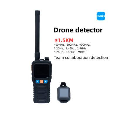 China CH05 Portable Drone Detector with 1.5km Detection Radius and 70MHz to 6.2GHz Frequency Range Featuring Wrist Watch Alert System for sale