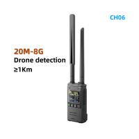 Quality CH06 Handheld Drone Detector with 20M-8GHz Frequency Range 3-5km Detection for sale