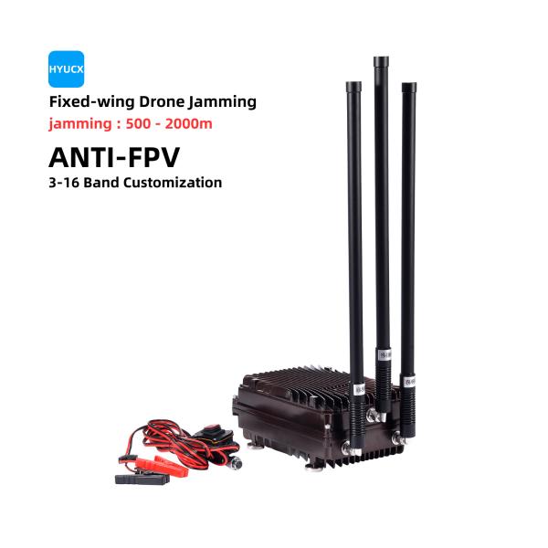 Quality High‑Power 8‑Channel UAV Jammer Omnidirectional Fiberglass Antenna Anti‑Drone Suppression Unit for sale