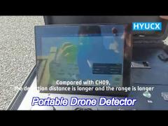 waterproof portable drone detector 5km range drone detection box with 10.1 inches screen