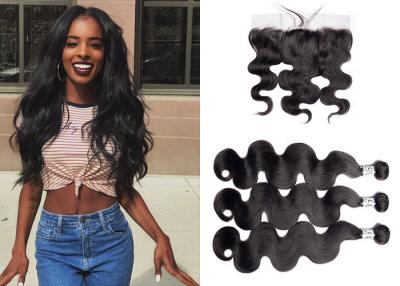 China No Shedding Healthy Virgin Brazilian Body Wave Hair 3 Bundles With Frontal 8-30 In for sale