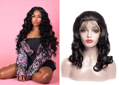 China Loose Wave Remy Lace Front Wigs With Bangs 150% Glossy And Clean for sale